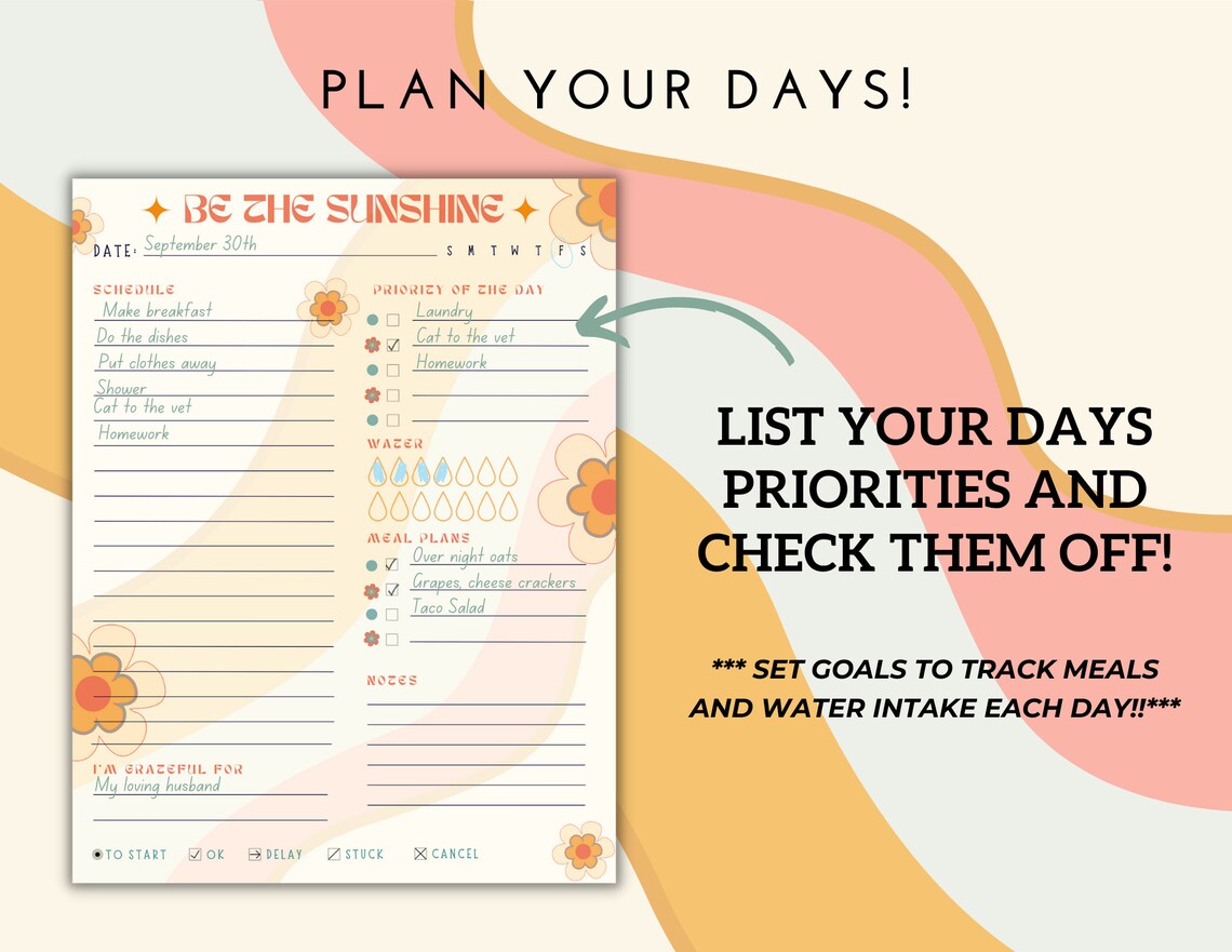 Groovy 70's Digital Download Printable Planner Bundle Digital Planner ...