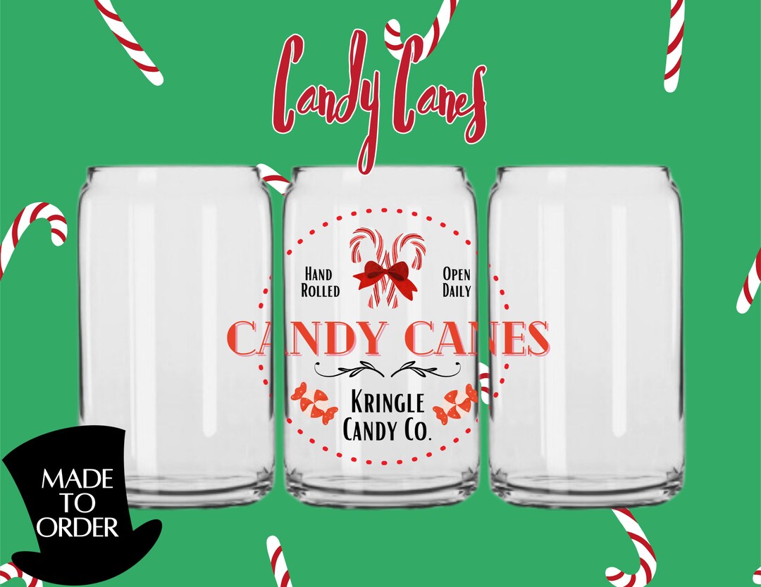 Candy Cane Cup, Kringle Candy Co. Cup, Candy Cane Libbey Glass, Candy ...