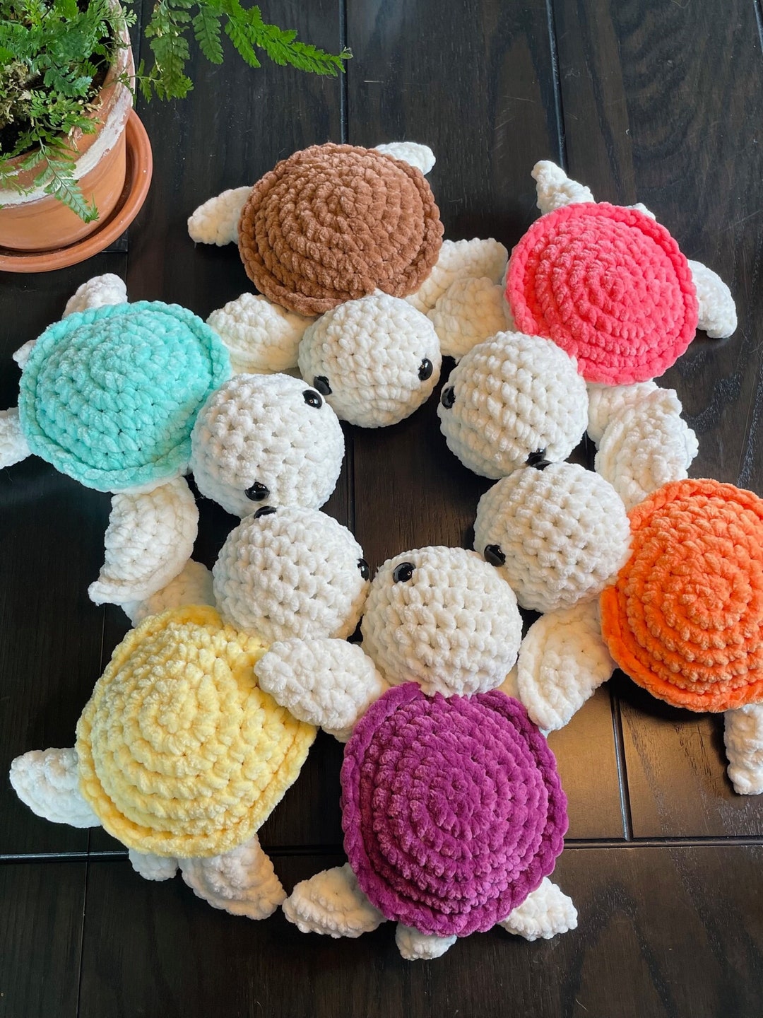 Handmade Crochet Stuffed Turtles, Amigurumi Crochet Turtles, Crochet ...