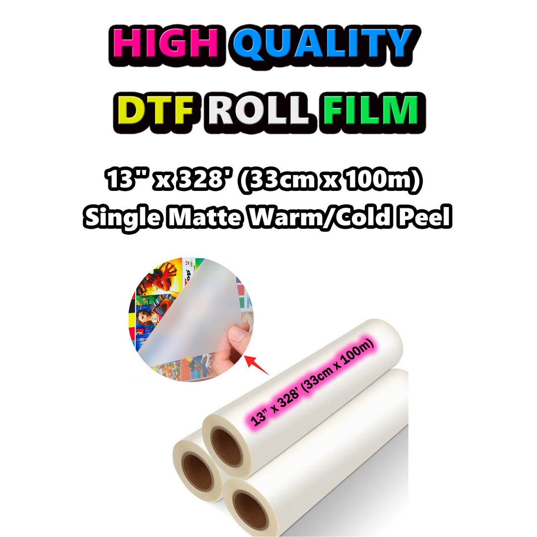 DTF Film Roll 13 X 328' 33cm X 100m Single Matte Warm/cold Peel - Etsy