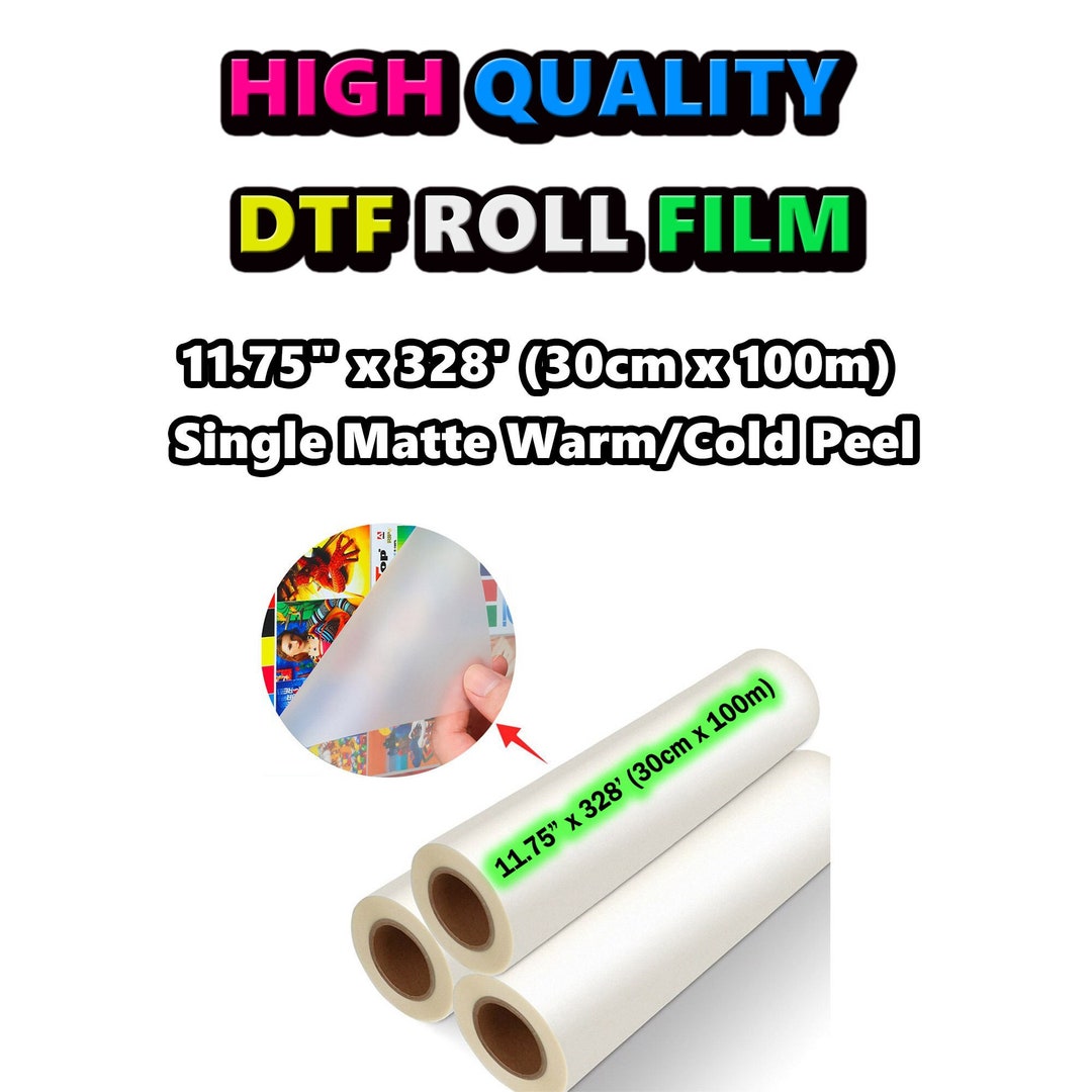 DTF Film Roll 11.75 X 328' 30cm X 100m Single Matte Warm/cold Peel - Etsy