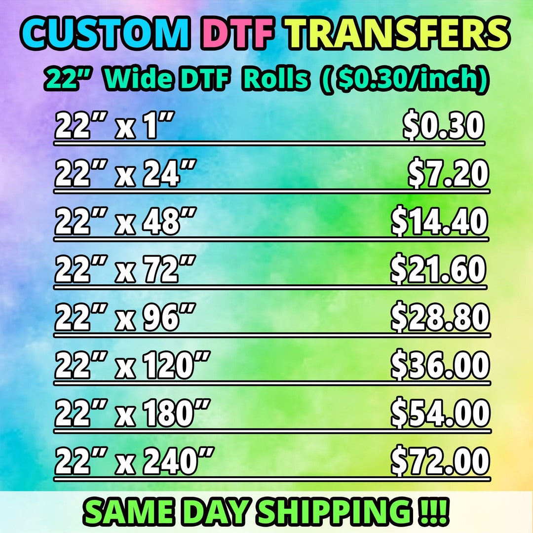 DTF Transfer, Custom DTF Print, Custom Gang Sheet, DTF Print Shirt ...