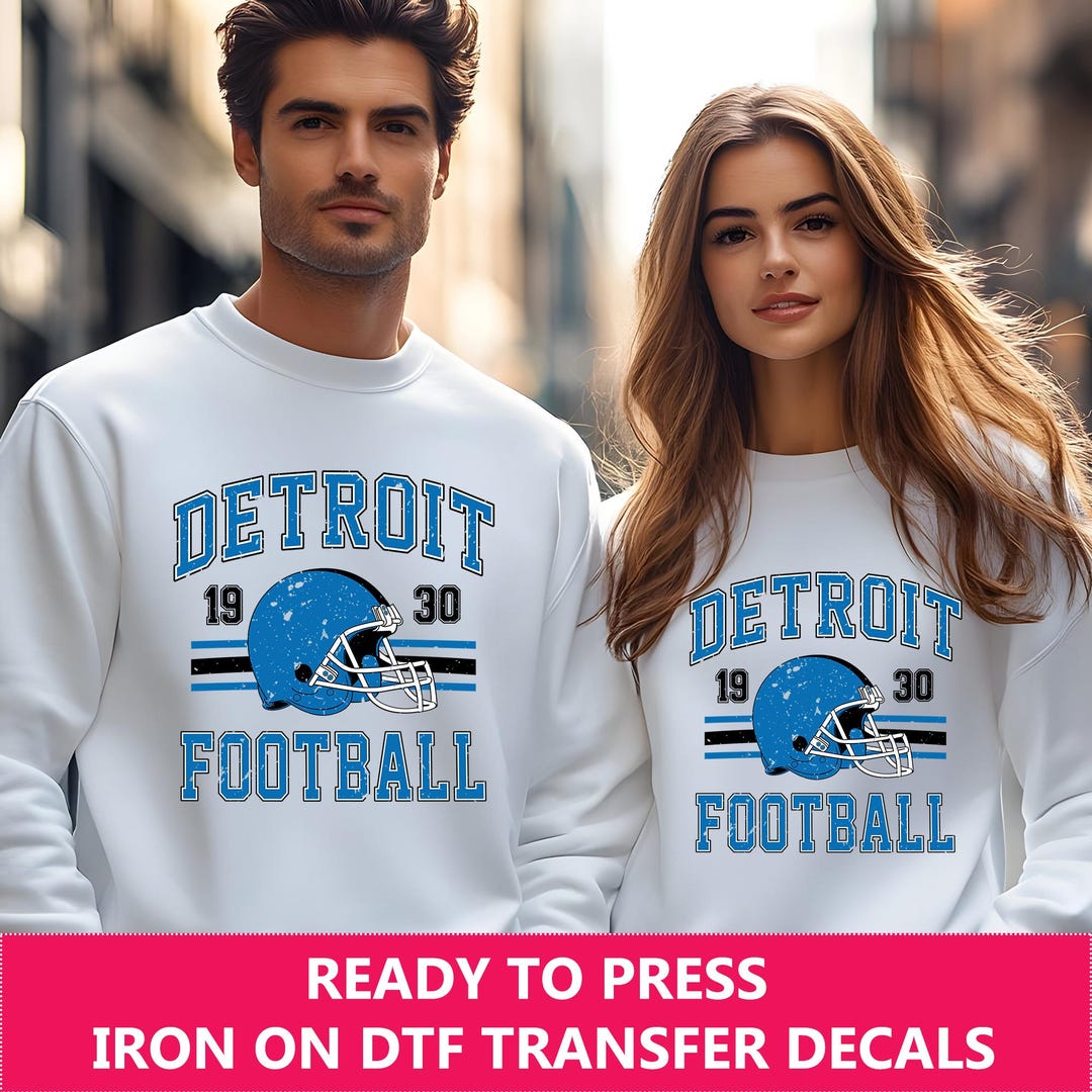 Detroit Retro Style Iron on Transfer, Ready to Press Vintage Style ...