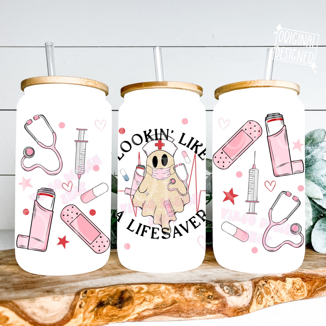 Looking Like A Life Saver Png, Nurse 16 Oz Libbey Glass Can Tumbler ...