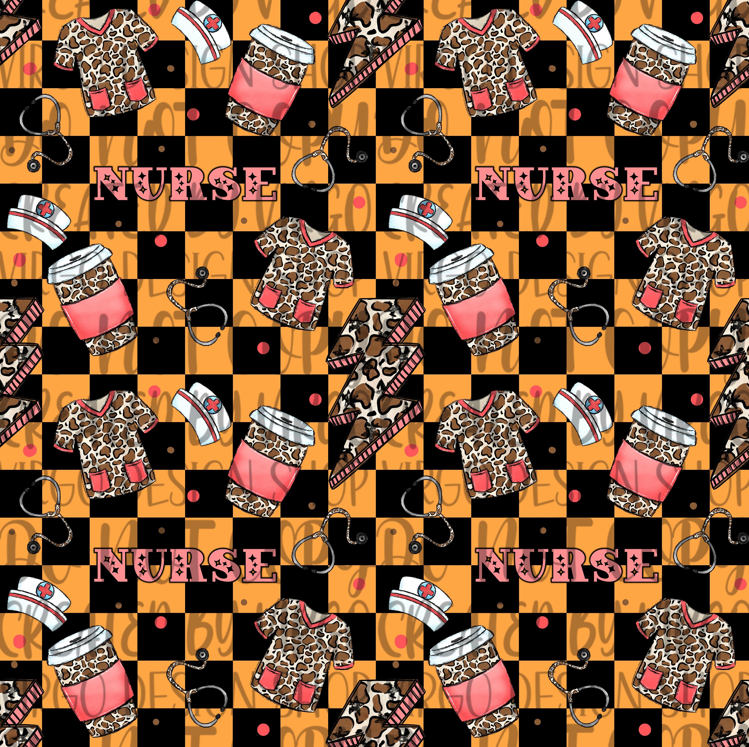 Nurse Seamless Pattern Png, Medical Nurse Digital Paper Png, Nurse Png ...