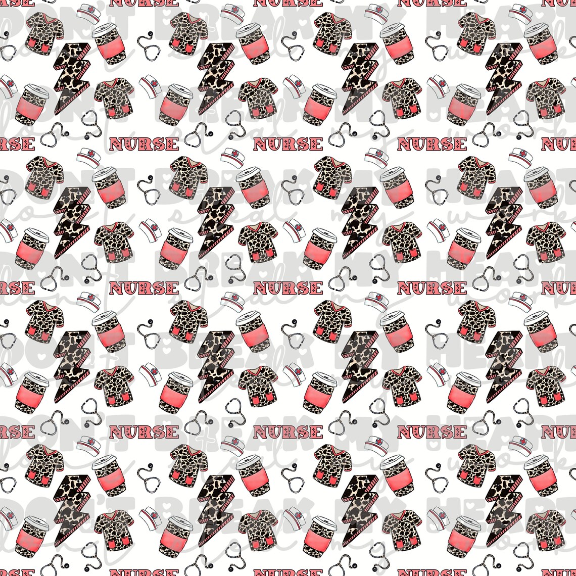 Nurse Seamless Pattern Png, Medical Nurse Digital Paper Png, Nurse Png ...
