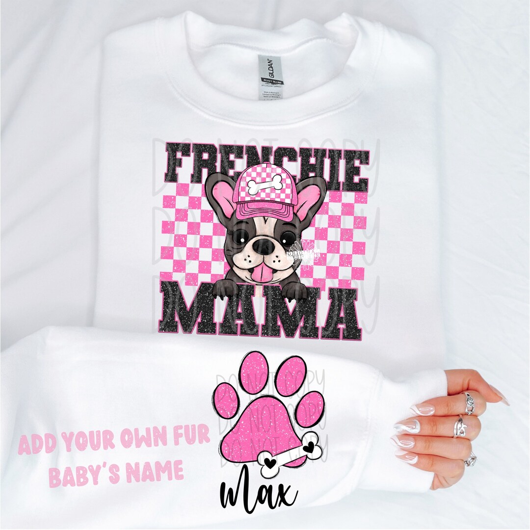 Faux Glitter Frenchie Bull Dog Mom Png, French Bulldog Png, French ...