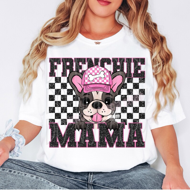 Faux Glitter Frenchie Bull Dog Mom Png, French Bulldog Png, French ...