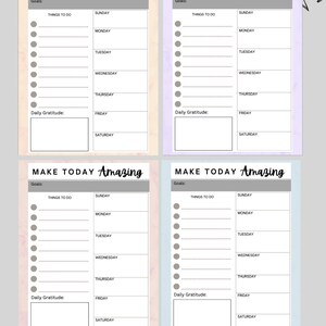 Weekly Planner Printable Template Weekly Tracker Motivation Worksheet ...