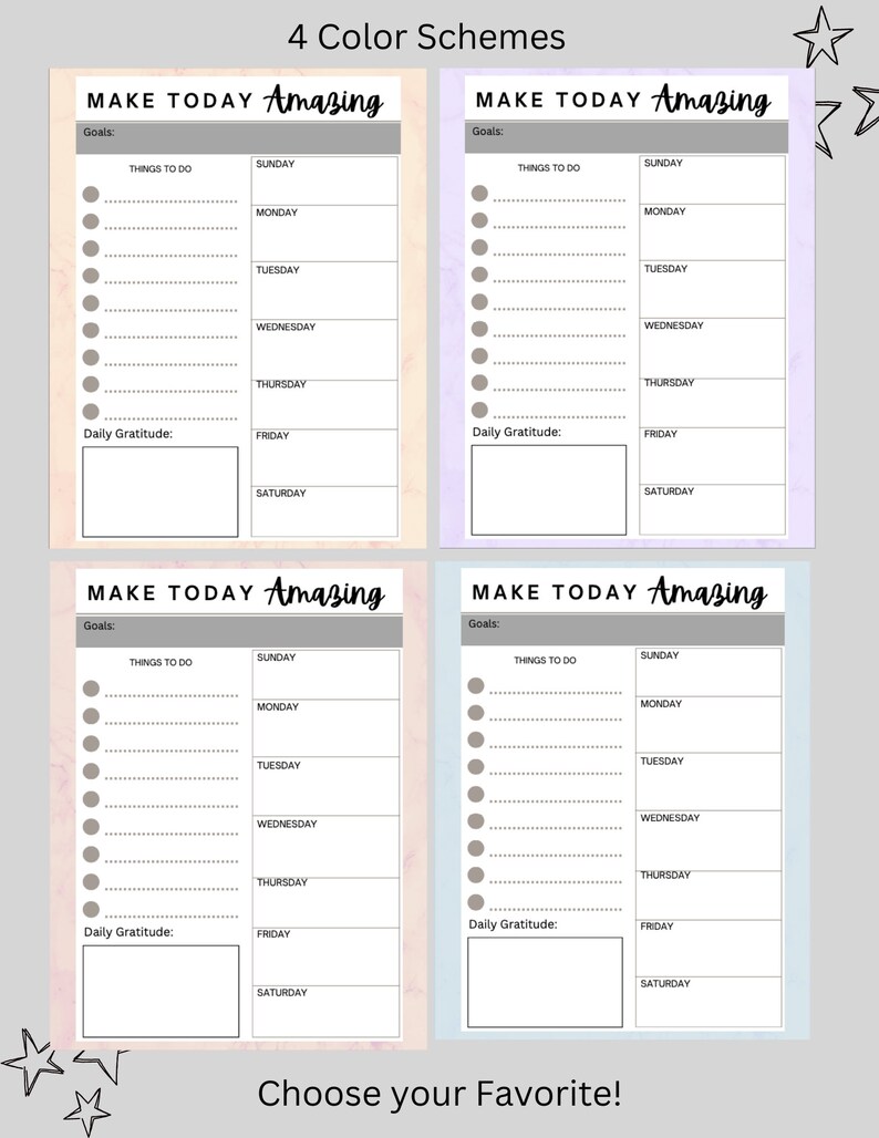 Weekly Planner Printable Template Weekly Tracker Motivation Worksheet ...