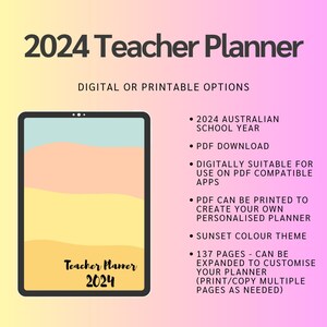 2024 Australian Teacher Planner - Etsy