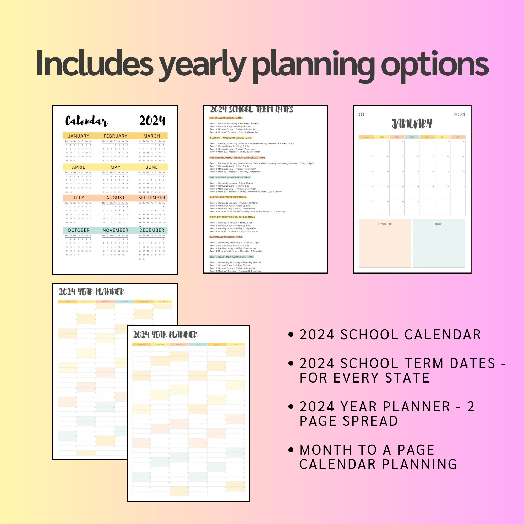 2024 Australian Teacher Planner - Etsy