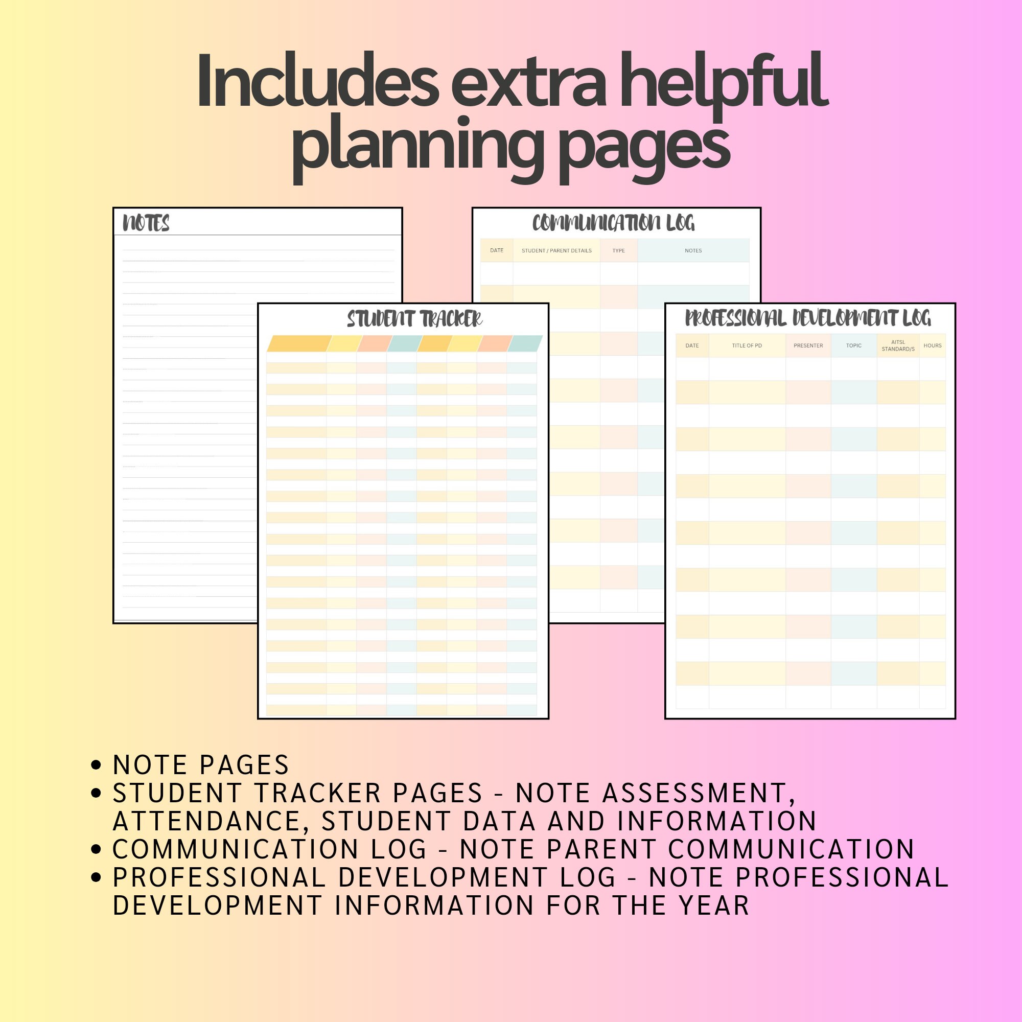 2024 Australian Teacher Planner - Etsy