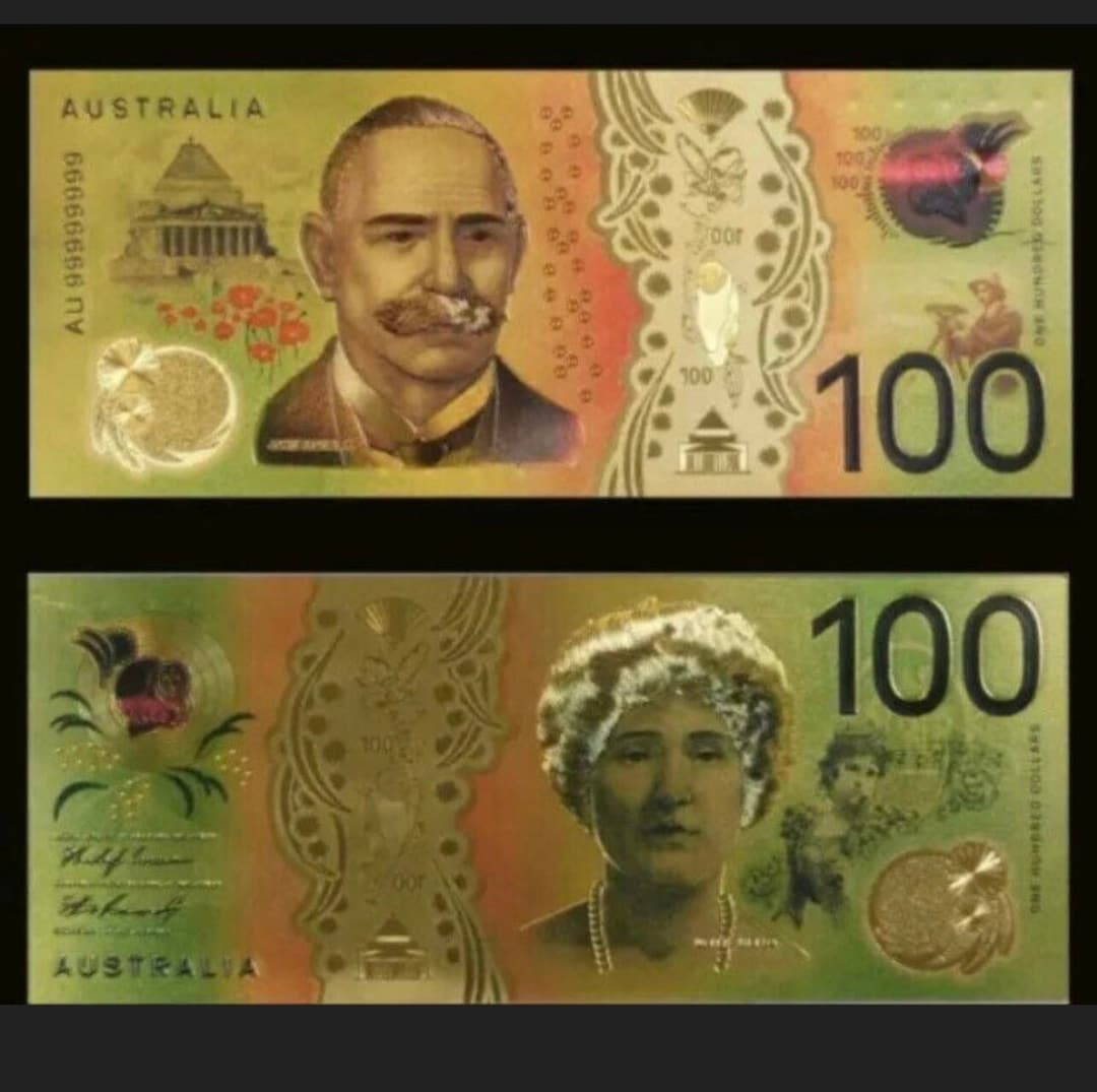 100 Dollars Australian Replica Note New Gen 2020 Gold - Etsy