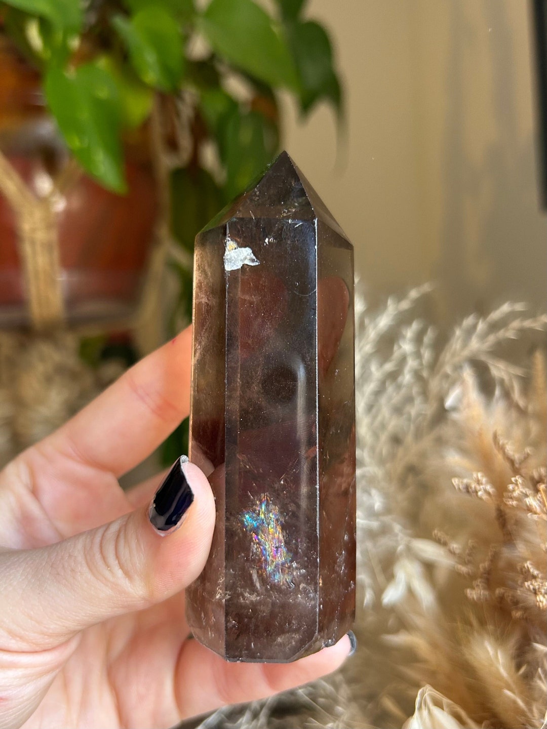Brazilian Smokey Quartz Tower With Rainbows - Etsy