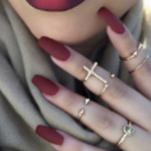 Medium Coffin Press on Nails - Etsy