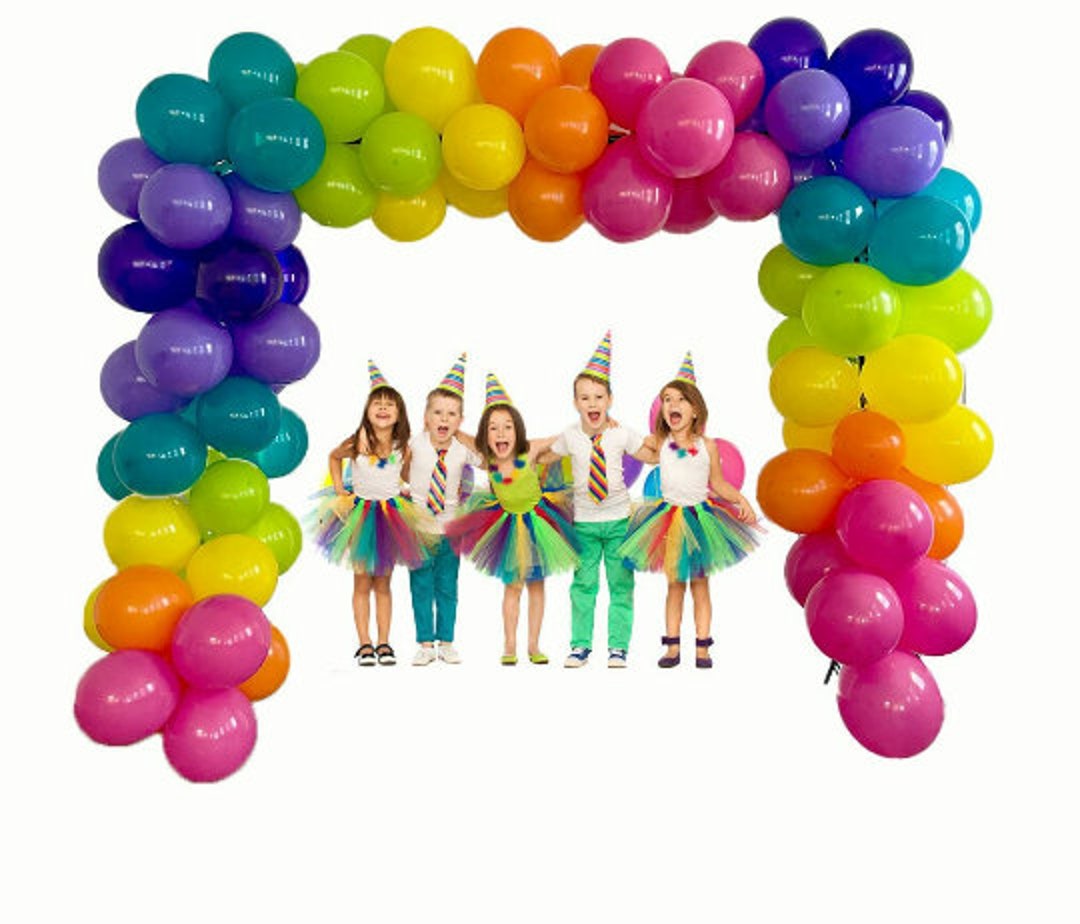 Rainbow High Balloon Garland Party Kitjojo Neon Paint Party - Etsy