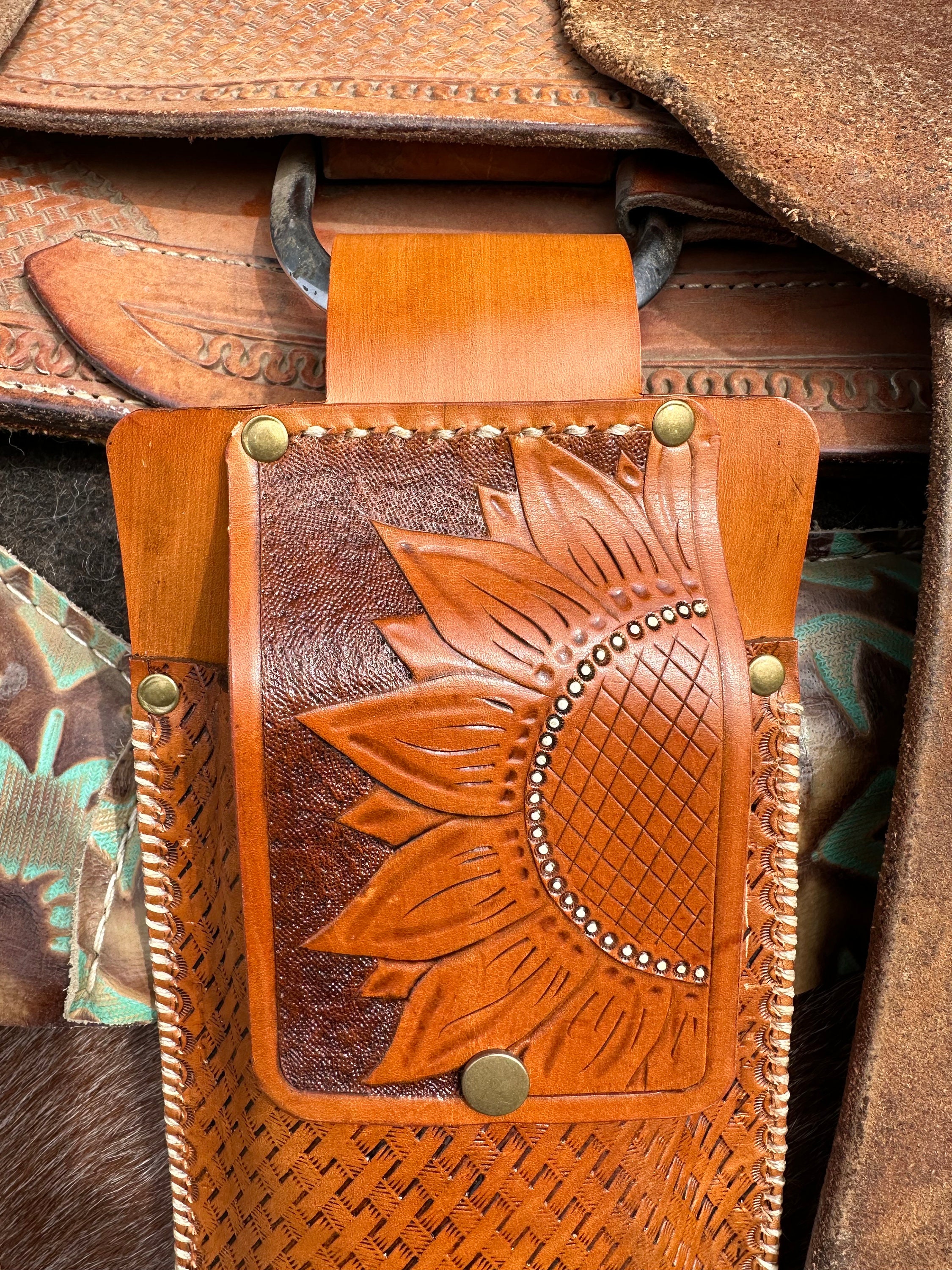 Custom Handmade Leather Saddle Cell Phone Holder, This Can Be Tooled ...