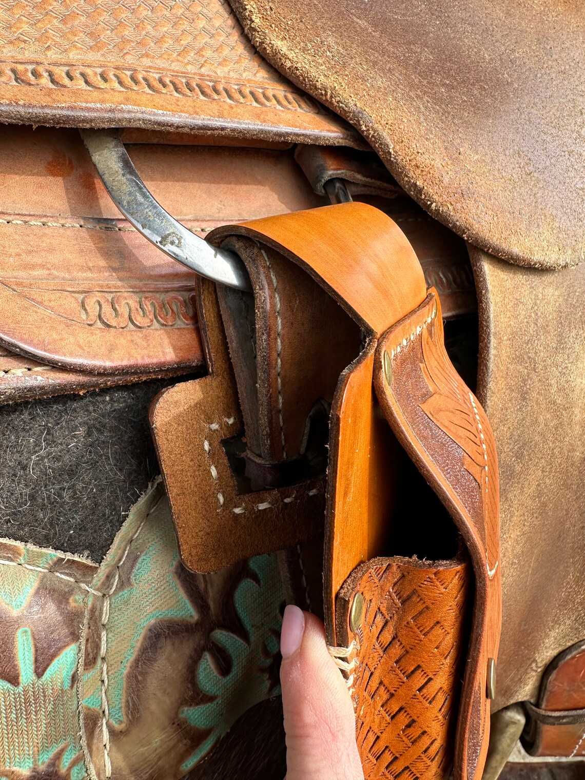 Custom Handmade Leather Saddle Cell Phone Holder, This Can Be Tooled ...