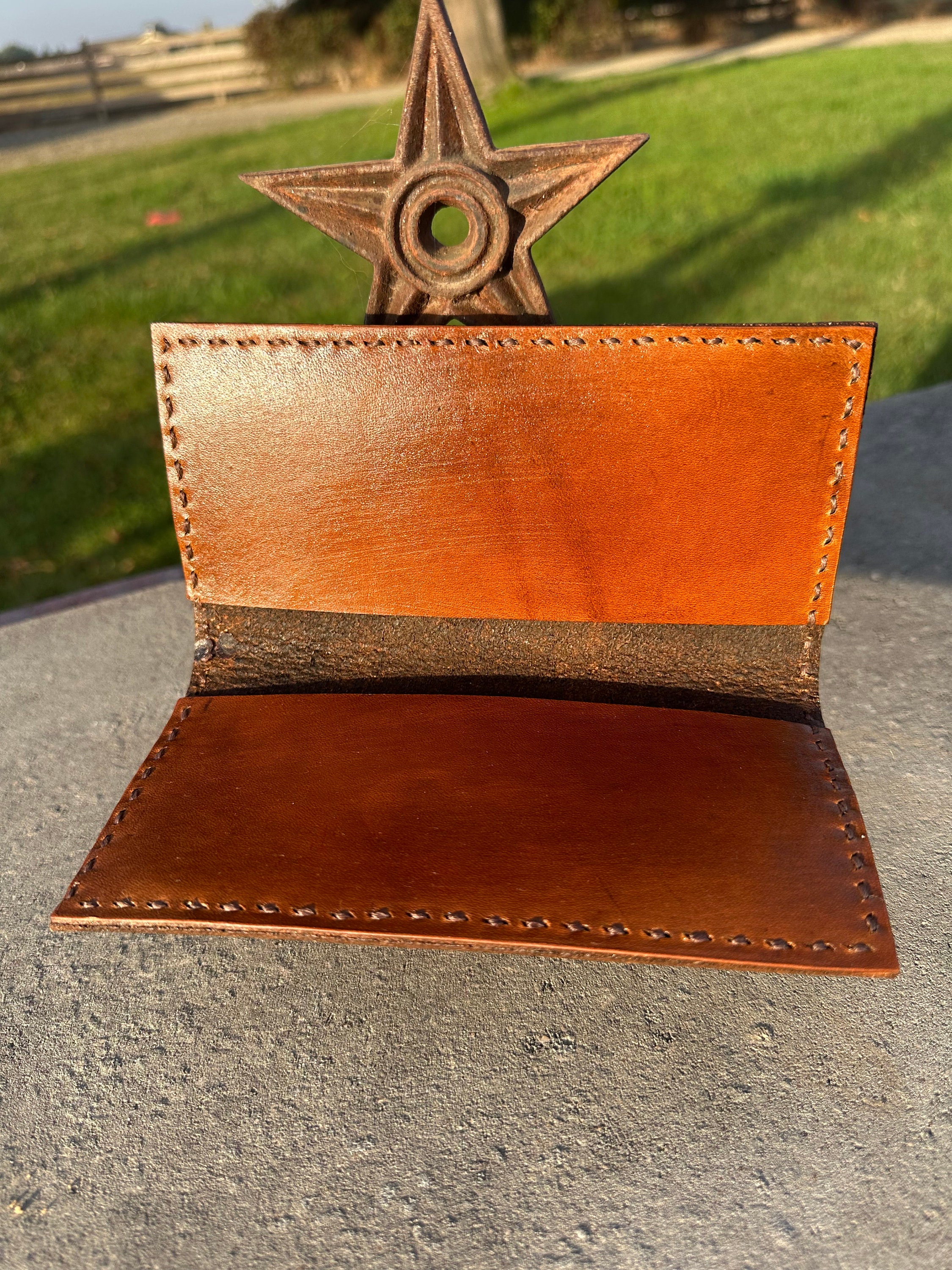 Handmade, Tooled Leather Checkbook Cover or Billfold. - Etsy