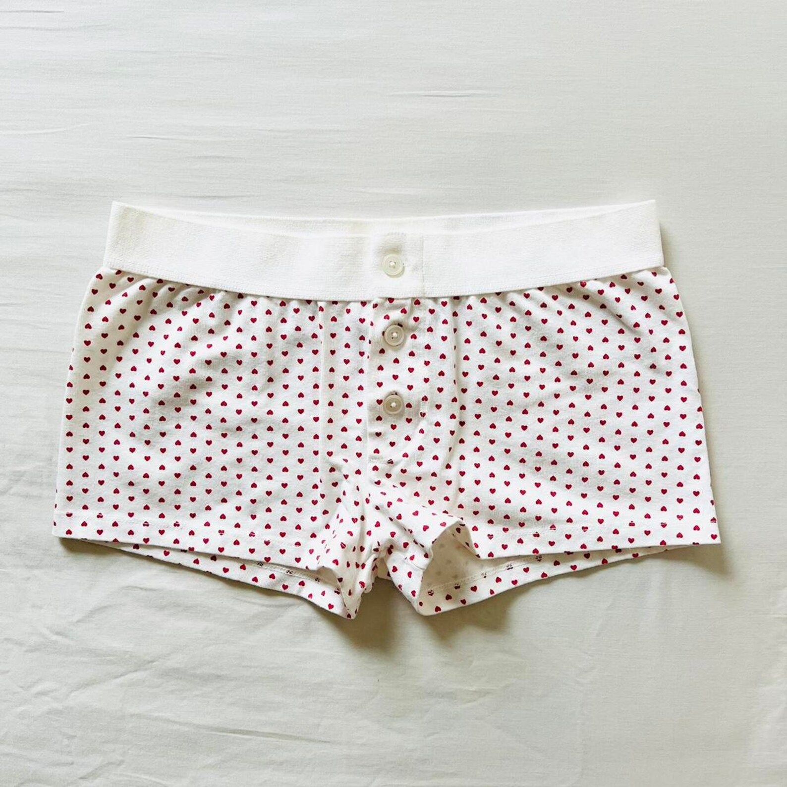BNWT Brandy Melville/john Galt Heart Print Button Boy Shorts - Etsy