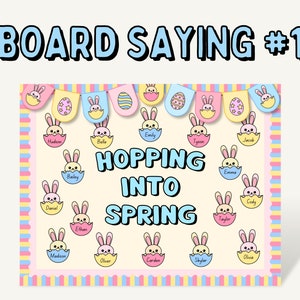Easter Bulletin Board Kit, Spring Bulletin Board Kit, Easter Bunny ...