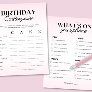 Sweet 16 Birthday Party Games Bundle, Birthday Games for Her, Teenager ...