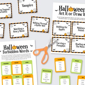 Printable Halloween Games Bundle, Halloween Party Games for Kids and ...