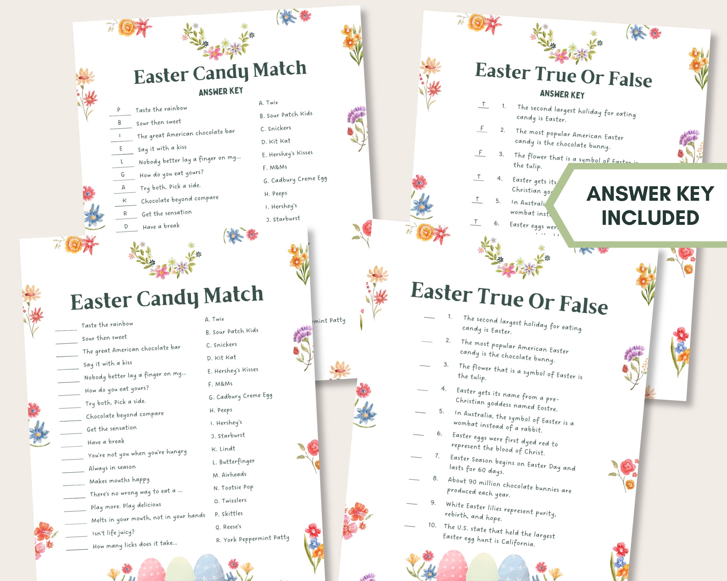 Easter Games Bundle, Printable Easter Party Games, Easter Games for ...