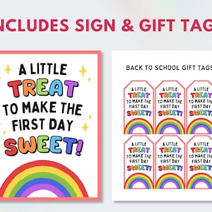 First Day of School Treat Tag for Students, Welcome Back to School Gift ...