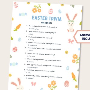 Easter Trivia Game, Easter Trivia Quiz, Easter Friendly Feud Game ...