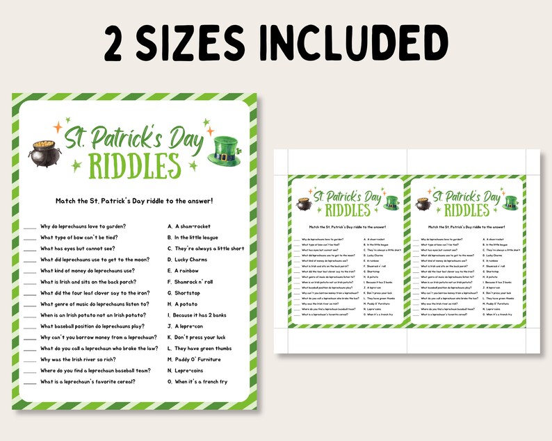 St Patrick's Day Riddles Quiz, St Patricks Day Riddles for Kids, Fun St ...