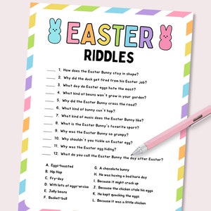 Easter Riddles for Kids, Kids Easter Game, Easter Classroom Activity ...
