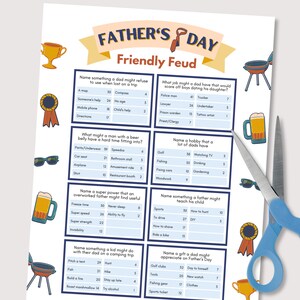 Fathers Day Party Games Bundle, Printable Fathers Day Games, Fathers ...