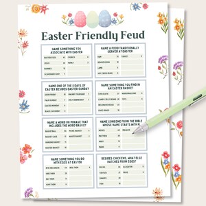 Easter Friendly Feud, Easter Trivia Feud, Easter Family Feud Game ...