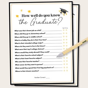 Graduation Party Games Bundle, Printable Graduation Party Games, Fun ...