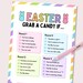 Easter Egg Candy Game, Printable Easter Party Game, Easter Activity for ...