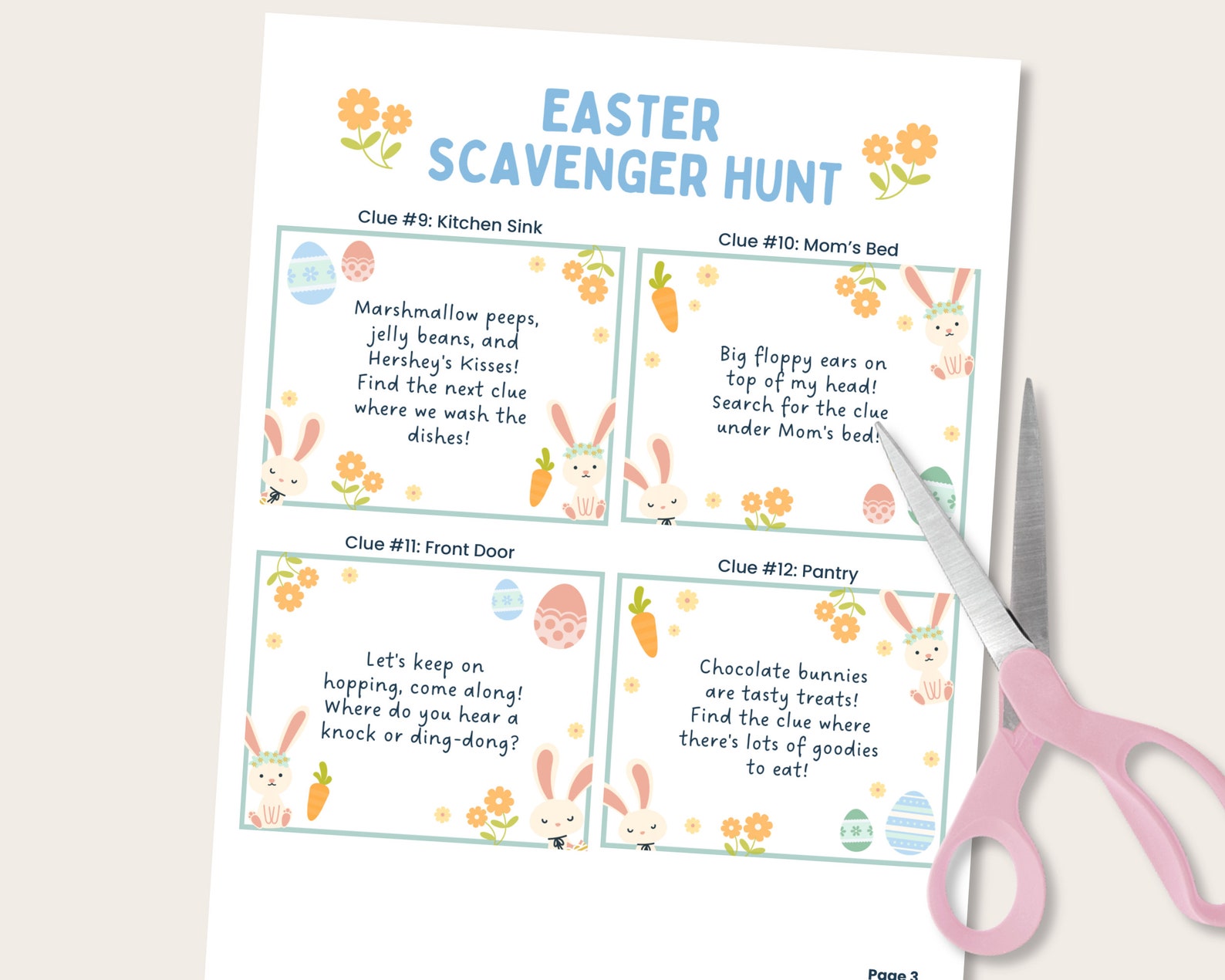 Easter Scavenger Hunt for Kids Kids Easter Treasure Hunt - Etsy