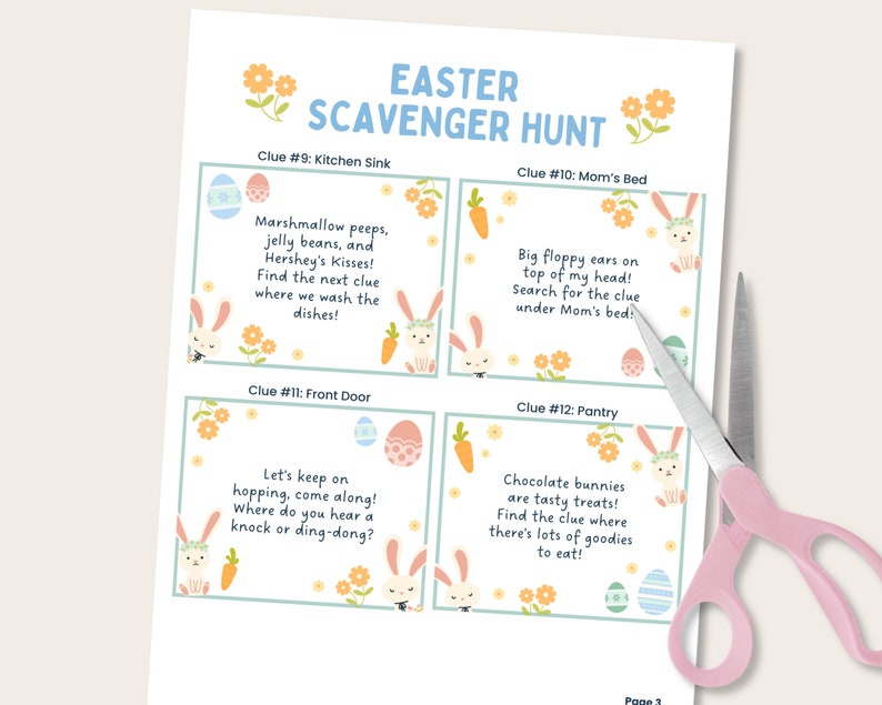 Easter Scavenger Hunt for Kids Kids Easter Treasure Hunt - Etsy