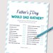 Printable Fathers Day Game, Would Dad Rather Game, Fathers Day Activity ...
