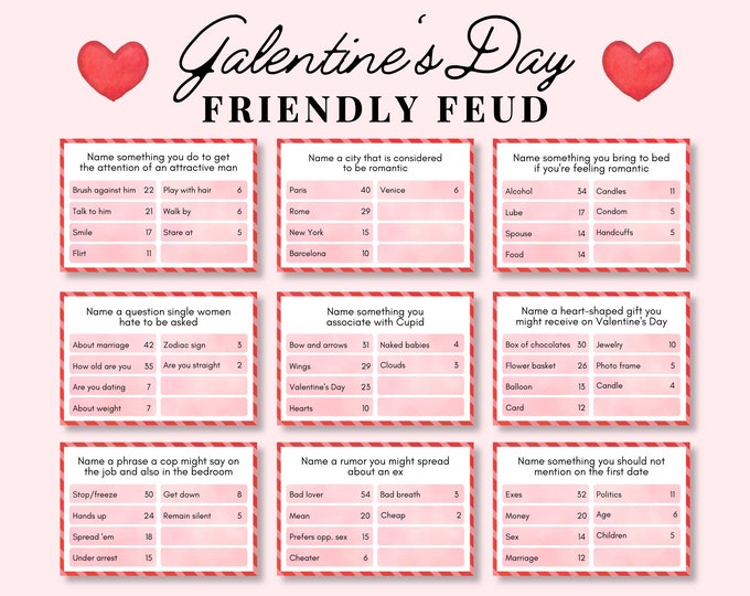 Valentines Day Trivia Game, Valentine Day Party Game for Kids ...