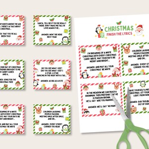 Christmas Carol Finish the Lyric Game, Christmas Song Trivia Game ...