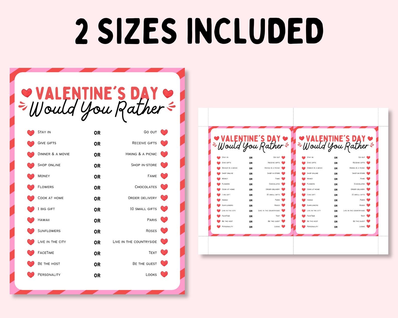 Valentines Day Would You Rather Game, Valentines Day This or That Game ...