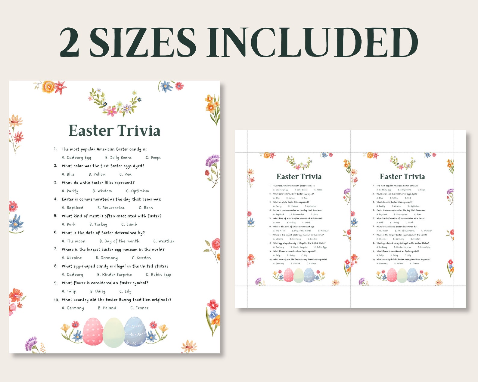 Easter Trivia Game Easter Trivia Feud Easter Trivia Quiz - Etsy