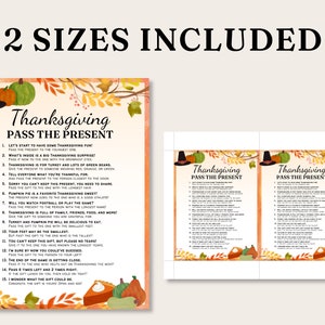 Thanksgiving Pass the Present, Thanksgiving Pass the Gift Game ...