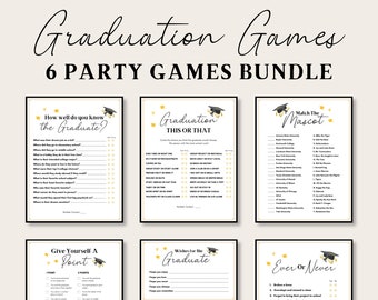 Graduation Party Games, Graduation Party Games Bundle, Printable ...