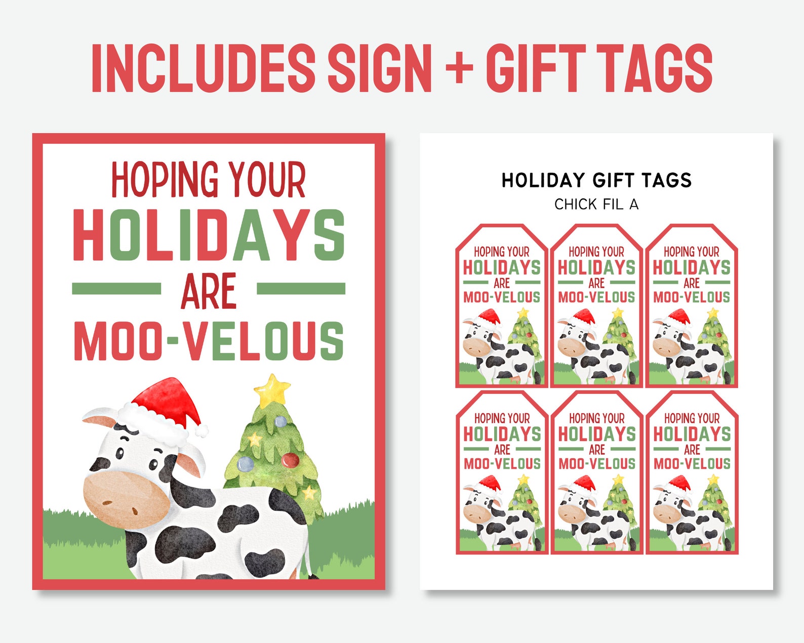 Christmas Teacher Appreciation Gift Tag, Moovelous Christmas Gift Tag ...