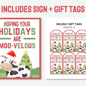 Christmas Teacher Appreciation Gift Tag, Moovelous Christmas Gift Tag ...