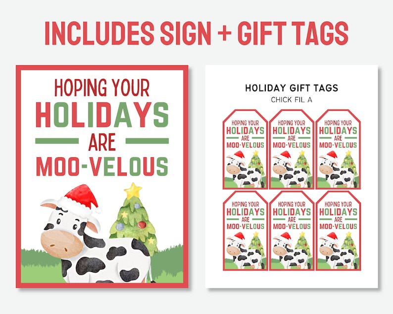 Christmas Teacher Appreciation Gift Tag, Moovelous Christmas Gift Tag ...