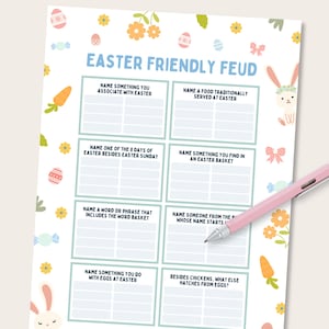 Easter Friendly Feud, Easter Family Feud Game, Easter Trivia Feud ...